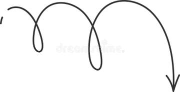 Curved Arrow Doodle stock vector. Illustration of arrow - 283639596