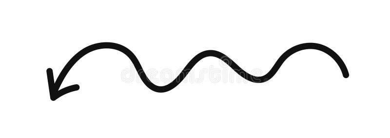 Curved Arrow Featuring a Wavy Line Design Thats Visually Striking and ...