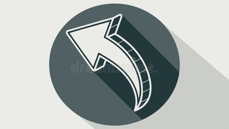 A Curved Arrow Icon Pointing Up and Left, for Undo or Reply , Vector ...