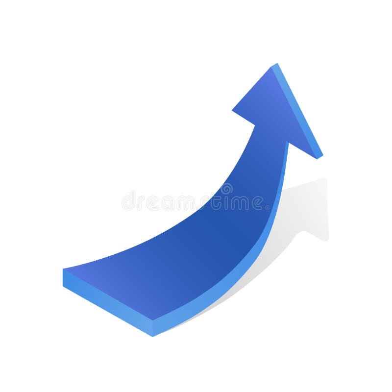 Curved Arrow Pointing Up. Blue Gradient. Suitable for Use As a Design ...