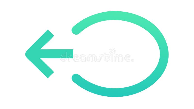 Curved Arrow Path Icon Vector Graphic Illustration, Directional Symbol ...