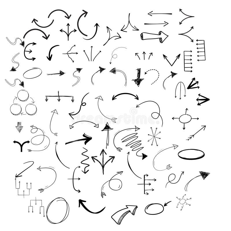 Vector Shapes of Curved Arrows Stock Vector - Illustration of logo ...