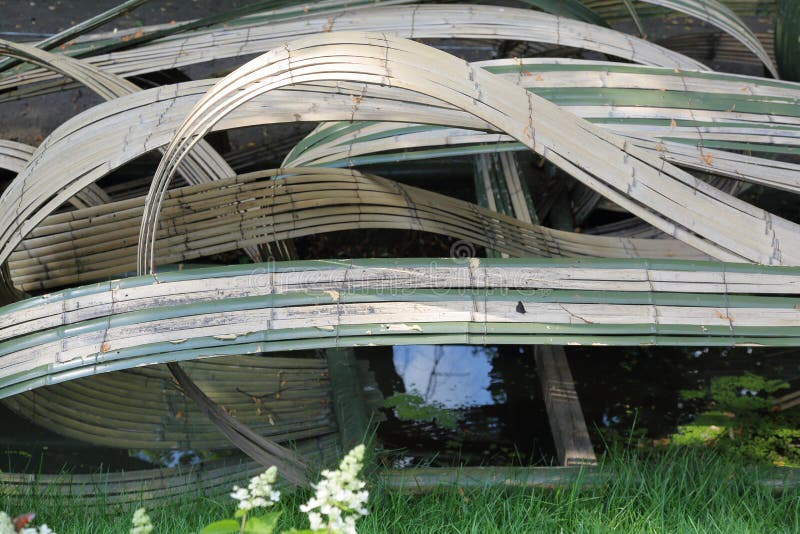 The curved bamboo bark stock photo. Image of outdoor - 75488412