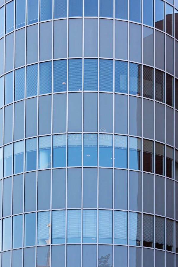 Curved Blue Building stock photo. Image of holland, blue - 164444212