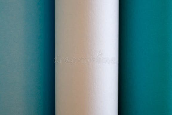 Curved Blue and White Paper Columns Stock Photo - Image of abstract ...