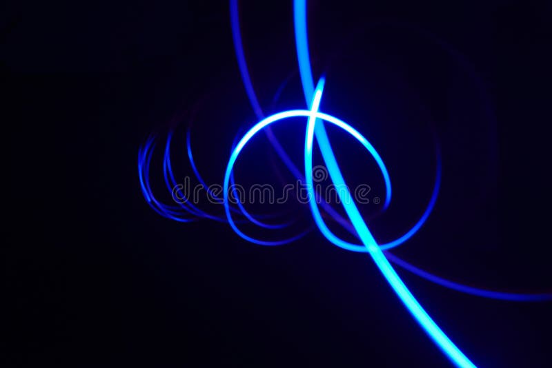 Curved Bright Blue Lines of Light Stock Photo - Image of fire, blue ...