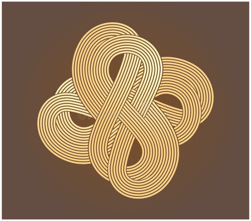 Curved Bright Parallel Lines. Spaghetti Pasta Stock Vector ...