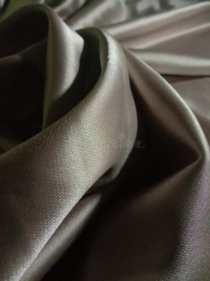 Curved brown satin textile stock photo. Image of satin - 211425678