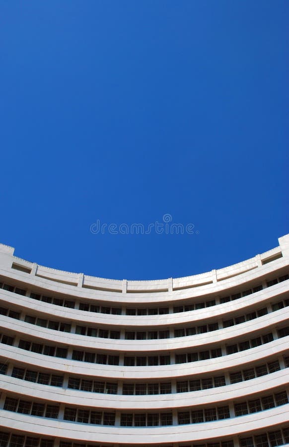 Curved building facade stock image. Image of architecture - 41359131