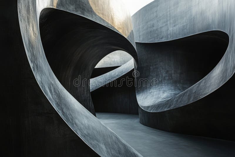 Curved Building Architecture Stock Image - Image of structure, shape ...