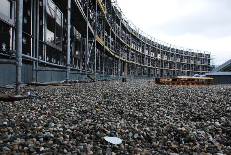Curved Building Undergoing Construction Stock Image - Image of ...