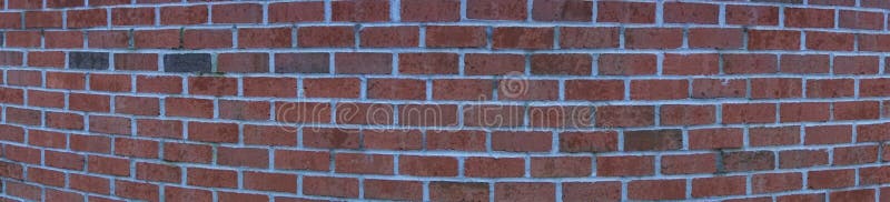 Panorama of Rounded Brick Wall Stock Photo - Image of design ...
