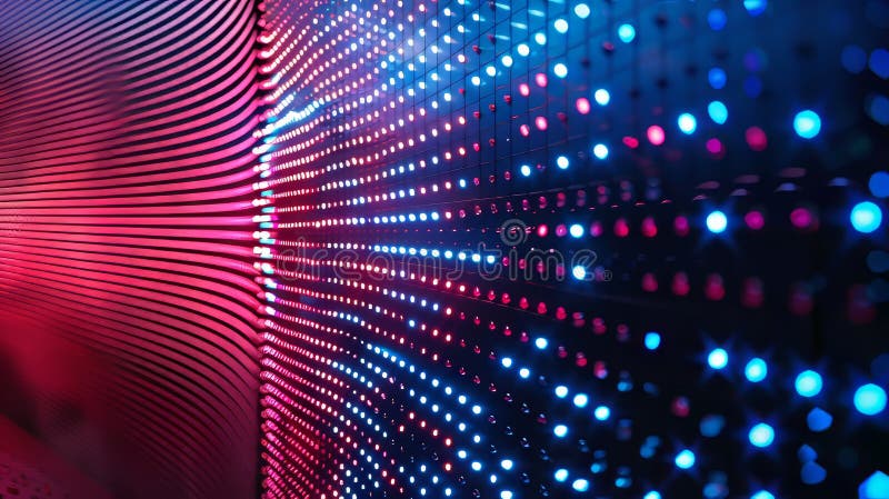 Curved Cinema Glittering Diode Pixel Technology Modern Backdrop ...