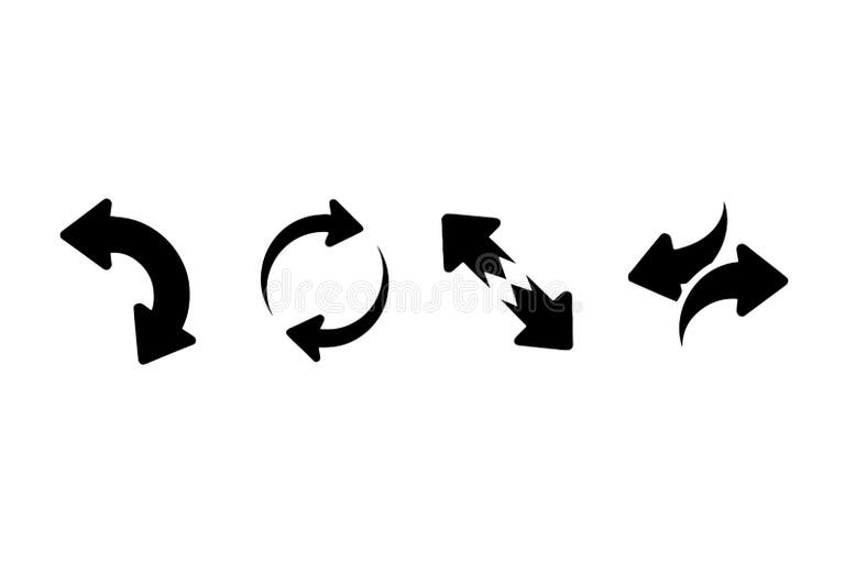Curved Circular Diagonal Double Directional Arrows for Navigation ...