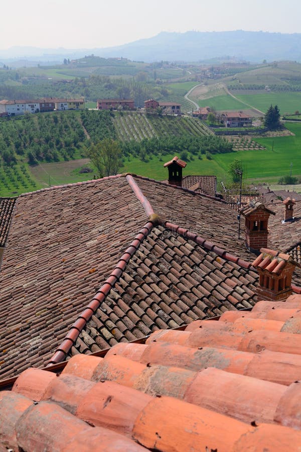 Curved Red Clay Ceiling Tiles Stock Photo - Image of curved, building ...