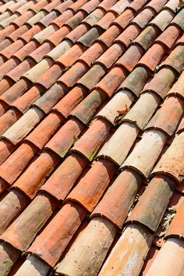 Curved Red Clay Ceiling Tiles Stock Photo - Image of curved, building ...