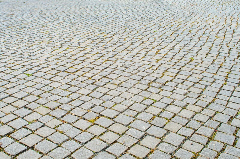 Curved Cobblestone Pavement with Perspective Stock Image - Image of ...