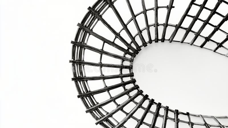 Abstract View of Modern Architecture Showcasing Curved Concrete ...