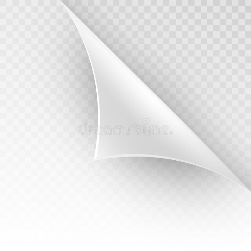 Curved Corner of a White Paper. EPS 10 Vector Stock Vector ...