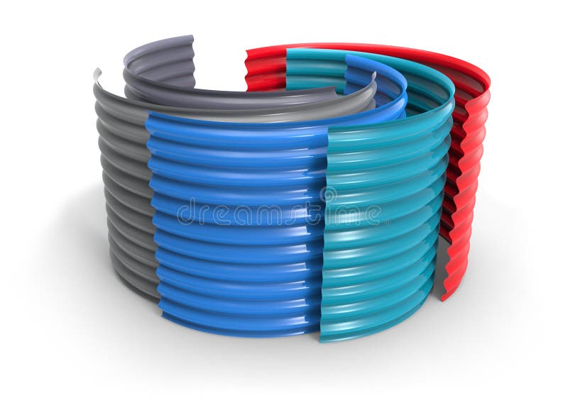 Curved Corrugated Plastic Sheets Stock Illustration - Illustration of ...