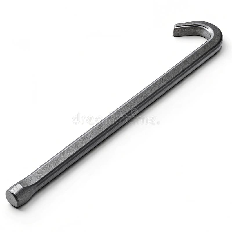 Curved Crowbar on White Background Stock Illustration - Illustration of ...