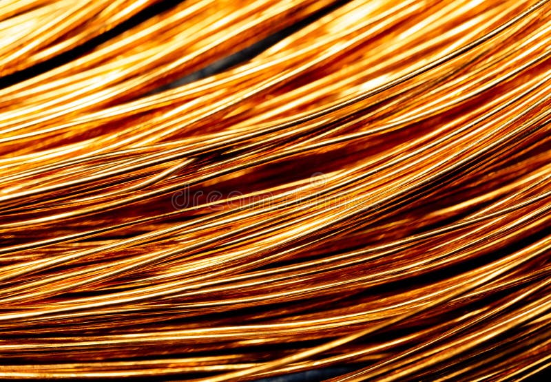 Curved Curves of Copper Lines in Large Quantity, Abstraction Texture of ...
