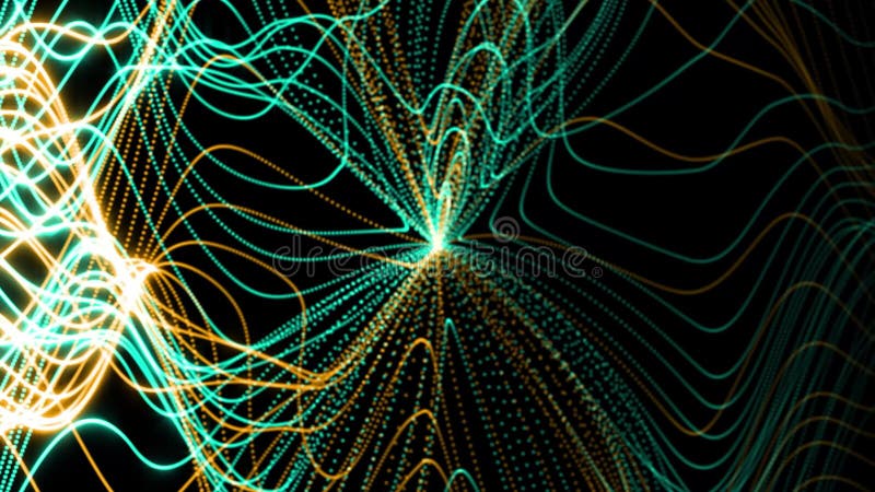 Curved 3D Lines Spinning Pattern 4K Digital Rendering Stock Video ...
