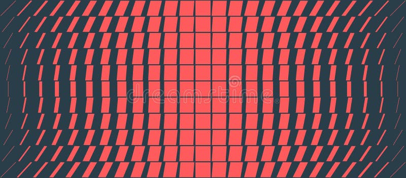 Curved Data Field Illusion Vector Red Black Grid Optical Flow Stock ...