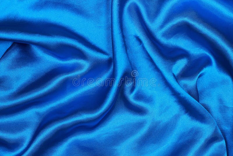 Curved Design on Blue Silk for Pattern and Background Stock Image ...