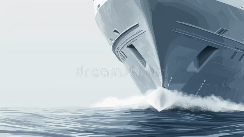 The Curved Design of the Ships Bow Helps To through the Waves and ...