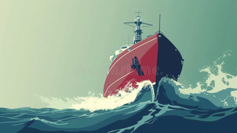 The Curved Design of the Ships Bow Helps To through the Waves and ...