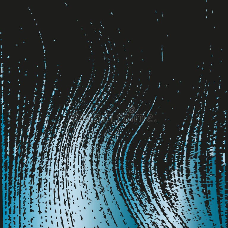 Curved Digital Streaks. Abstract Motion Flow. Pixel Stream Texture ...