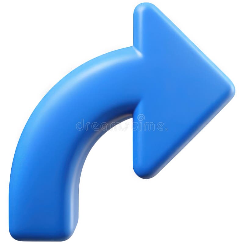 Curved Directional Arrow Sign Symbolizing Guidance and Navigation with ...