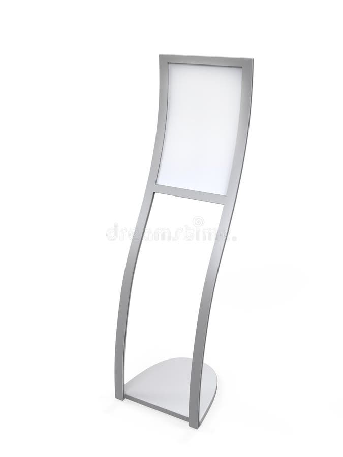 Curved Display Advertising Stand Stock Illustration - Illustration of ...