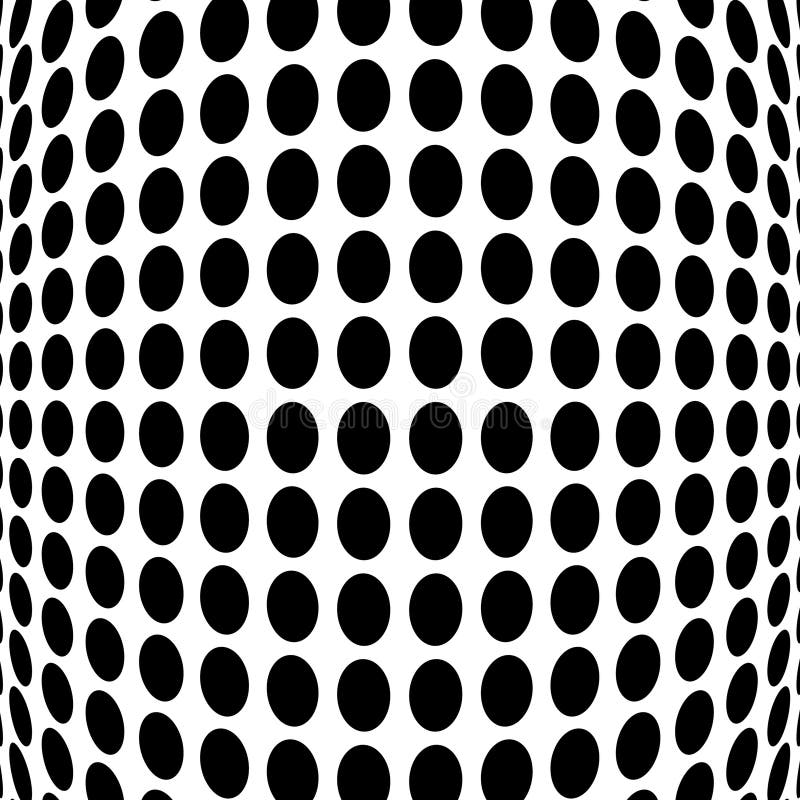 Curved Dots Pattern Abstract Black and White Vector Background Stock ...