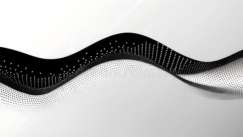 Modern Abstract Dotted Wave Halftone Gradient Background Stock Illustration - Illustration of ...
