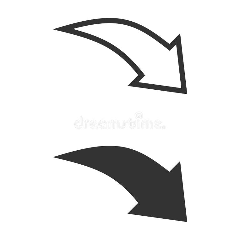 Curved Down Arrow Png Stock Illustrations – 286 Curved Down Arrow Png ...