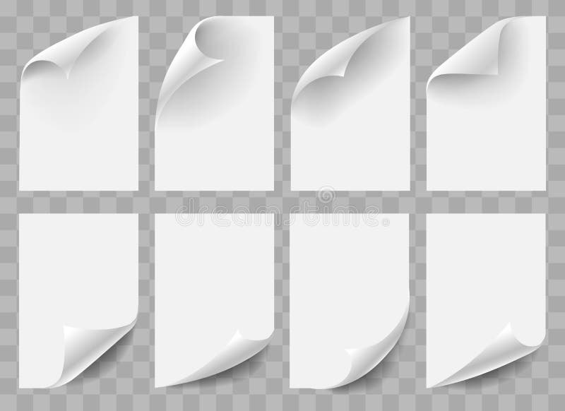 Curved empty paper sheets stock vector. Illustration of decoration ...