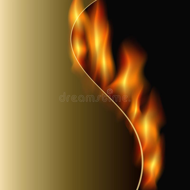 Curved fire stock vector. Illustration of bonfire, dark - 59639928