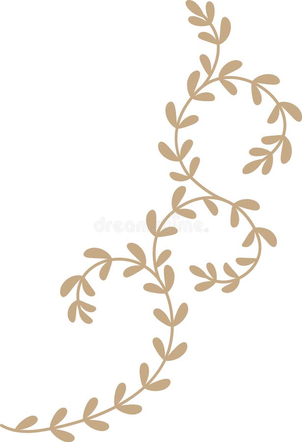 Curved Floral Branch stock vector. Illustration of branch - 303269832