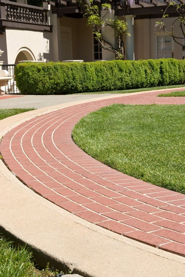Curved footpath stock photo. Image of road, colorful, backyard - 4925568