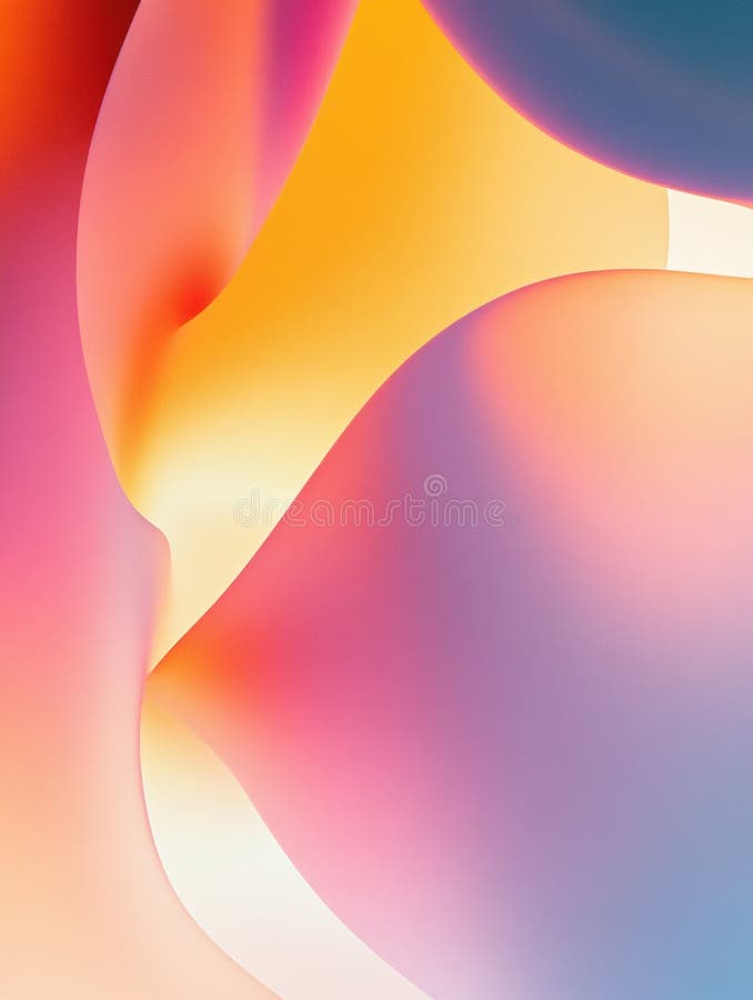 Curved Forms and a Vibrant Color Palette Blend Softly, Creating a ...