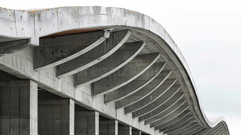 Curved Formwork Lines Create a Unique Pattern for a Concrete Roof ...