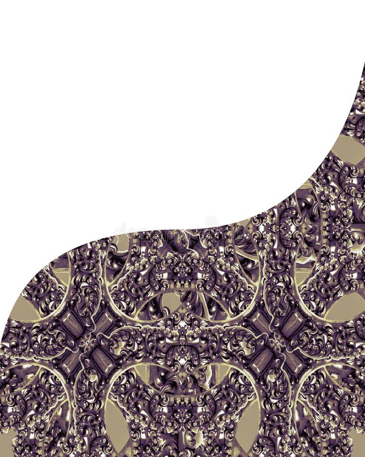 Curved Frame Background with Decorated Borders Stock Illustration ...