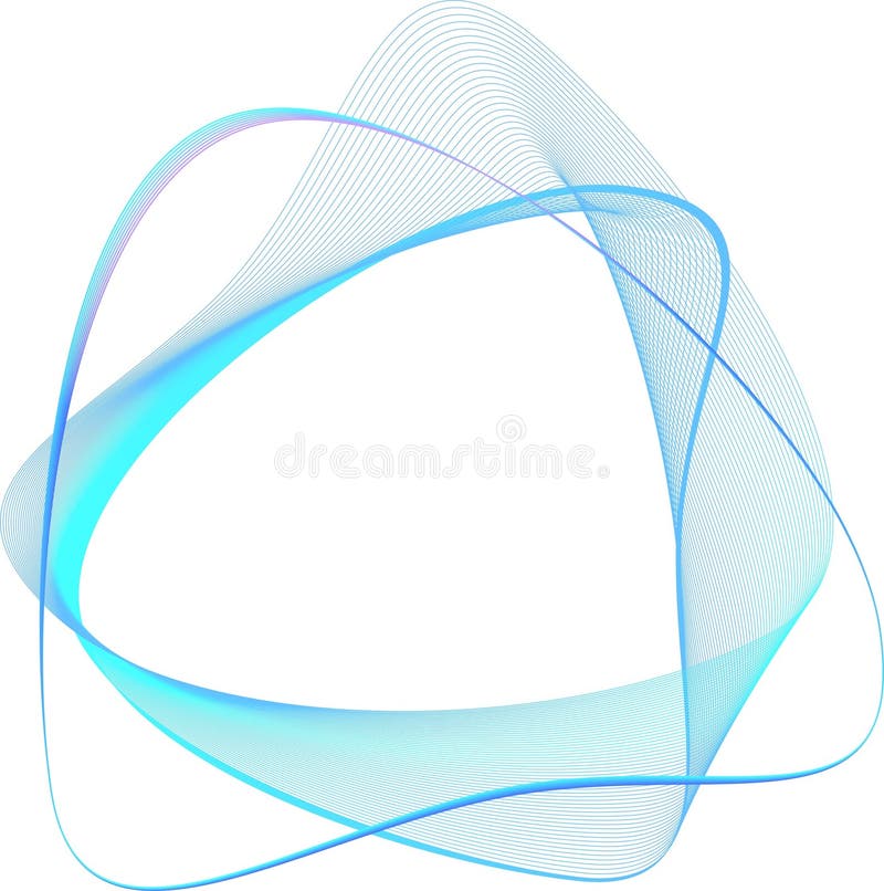 Curved Frame Made of Dynamic Neon Curved Lines for Technology Concepts ...