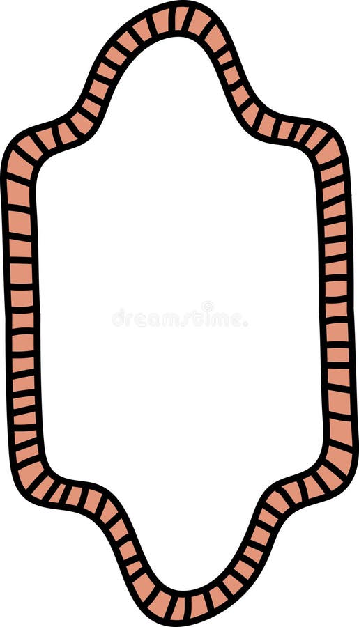 Curved Frame with Striped Border Stock Illustration - Illustration of ...