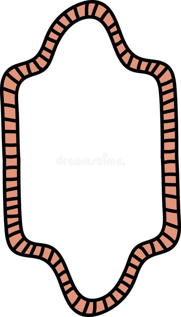 Curved Frame with Striped Border Stock Illustration - Illustration of ...