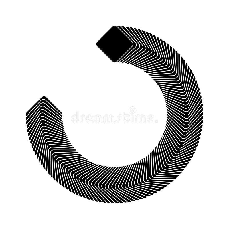Curved Geometric Pattern Vector Illustration Stock Vector ...