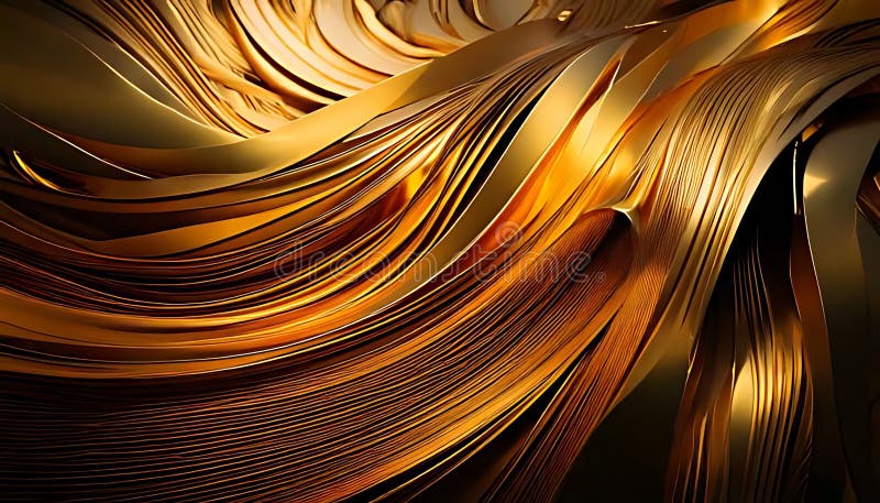 Curved Gold Segments and Linear Gold Strips Create a Striking Modern ...