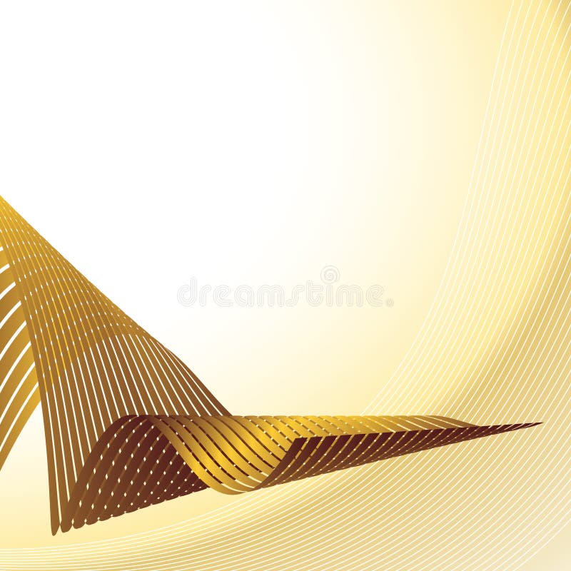 Curved gold strips stock vector. Illustration of blank - 8391936